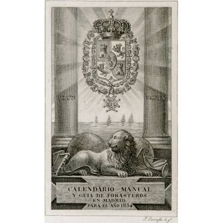 Cover for the Manual Calendar and Outsiders Guide for the year 1834
