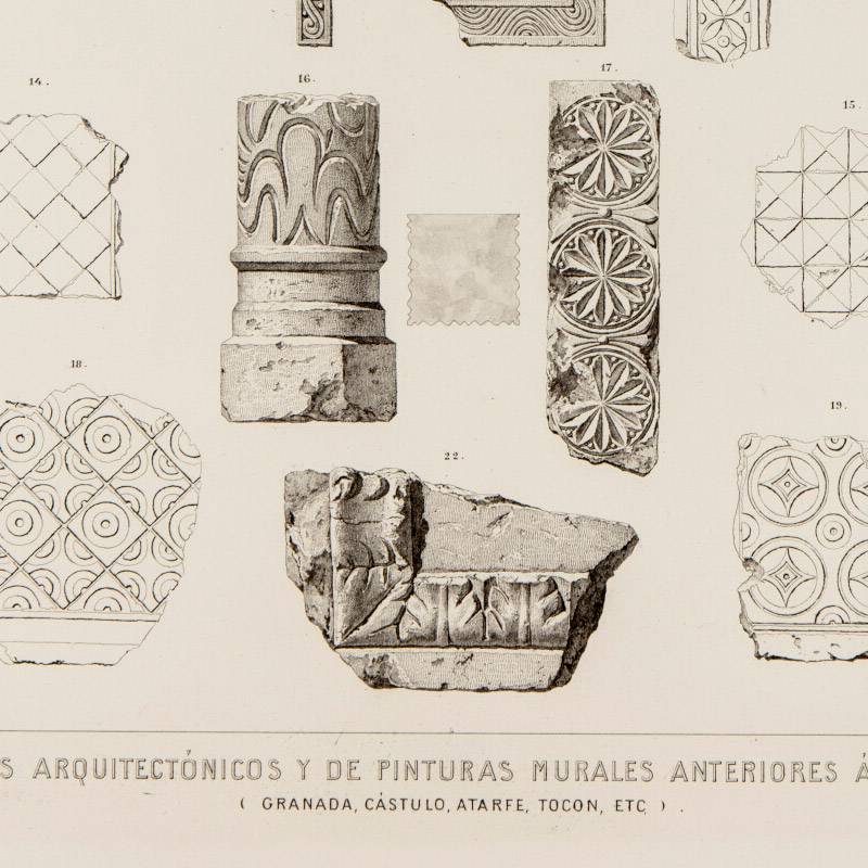 Miembros y fragmentos arquitectónicos y de pinturas murales anteriores ...
