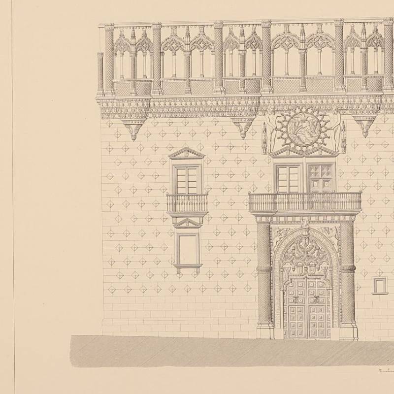 Fachada principal del palacio de los Duques del Infantado (Guadalajara)