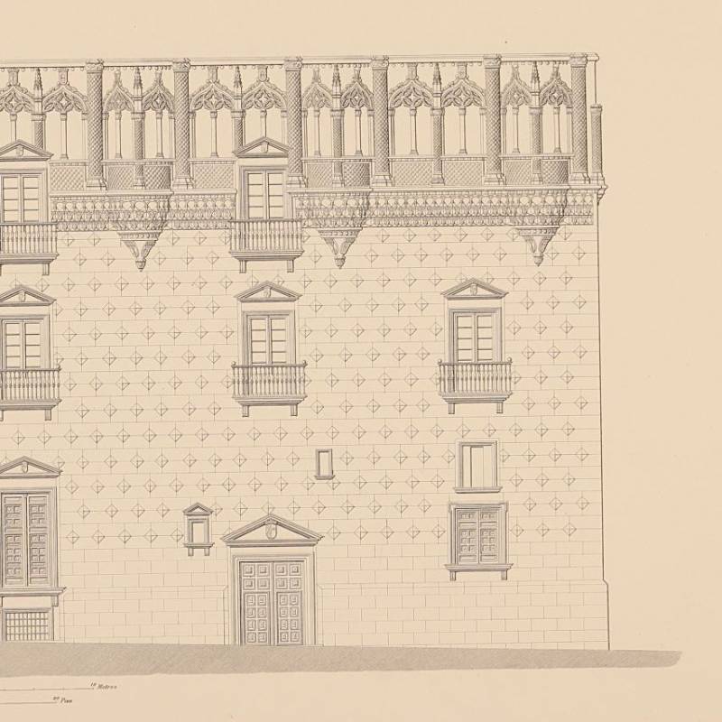 Fachada principal del palacio de los Duques del Infantado (Guadalajara)