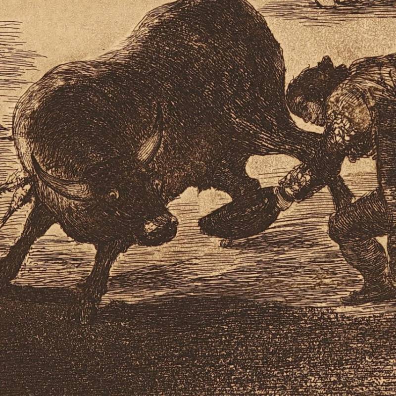 Pepe Illo haciendo el recorte al toro (Tauromaquia Nº29)